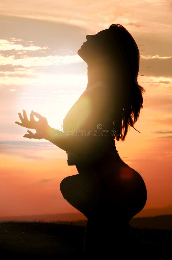 Salutation 2 stock photo. Image of indian, woman, silhouette - 35115646