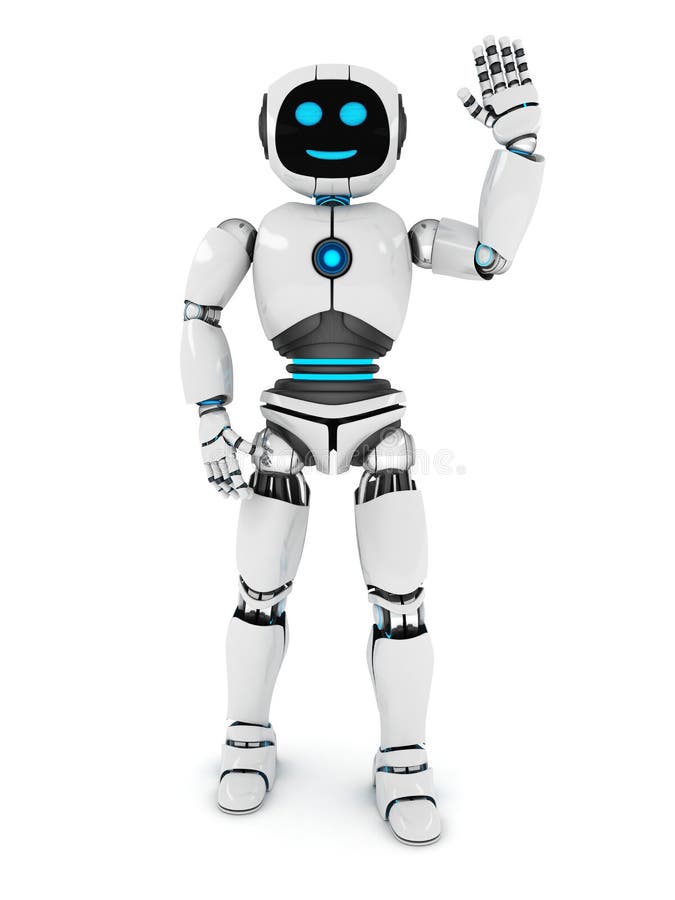 Robot bonjour illustration stock. Illustration du salut - 32005115