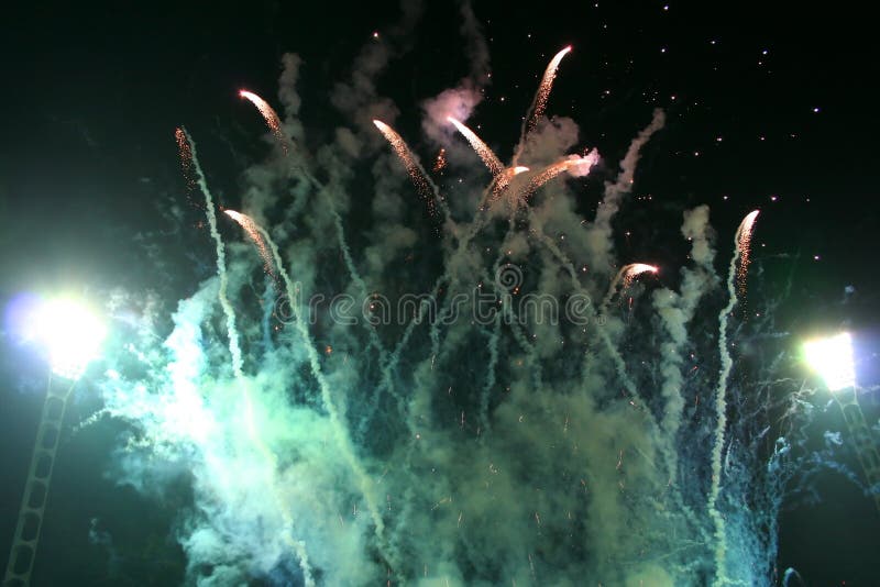 Fireworks stock photo. Image of flame, celebration, apocalypse - 1236798