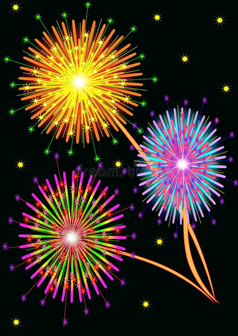 Firework Pencil Drawing Stock Illustrations – 256 Firework Pencil ...