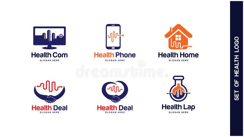 Salute Logo Design Concept, Tipi Differenti Di Logos Di Salute, Logo ...