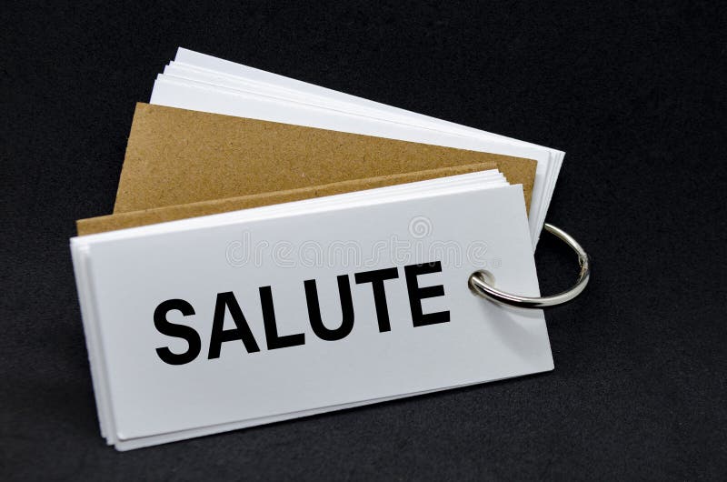 Salute Text White Notepad Simple Gesture Powerful Message Recognition ...