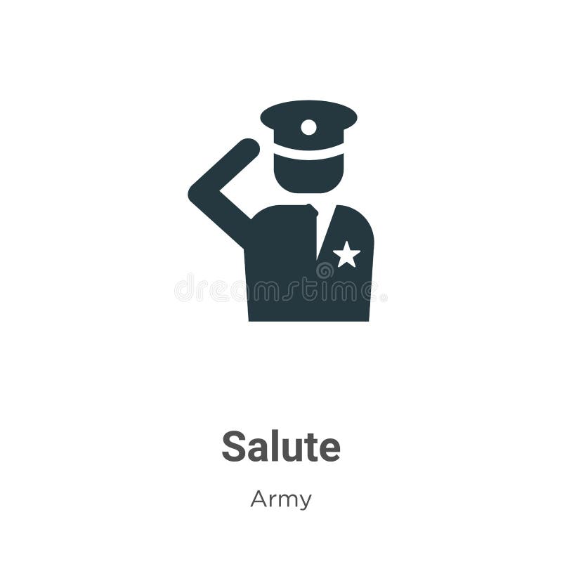 Military Officer In Salute Gesture Stock Vector - Illustration of army ...