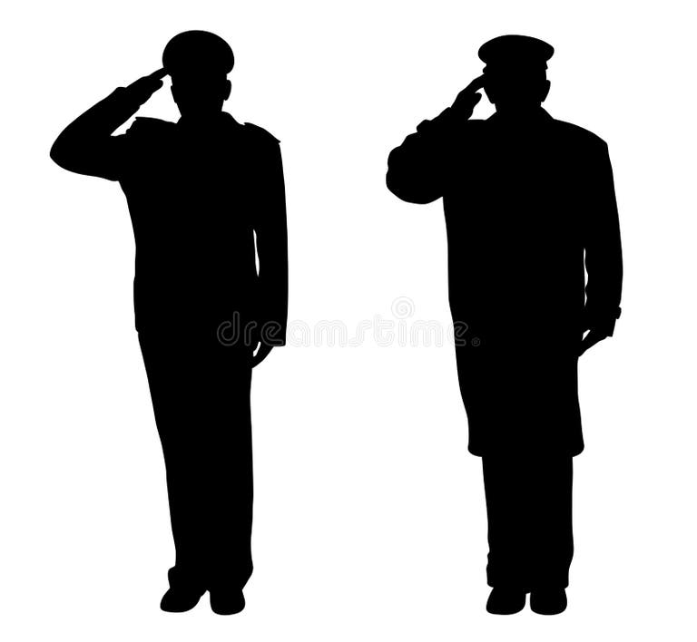 Saluting stock vector. Illustration of honorable, armed - 24518243