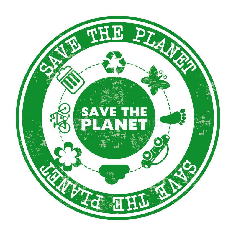 Salvar o planeta ilustração do vetor. Ilustração de ambiental - 33630119