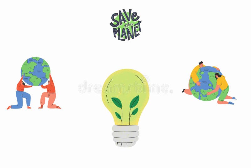Salvar o planeta ilustração stock. Ilustração de selo - 219077014