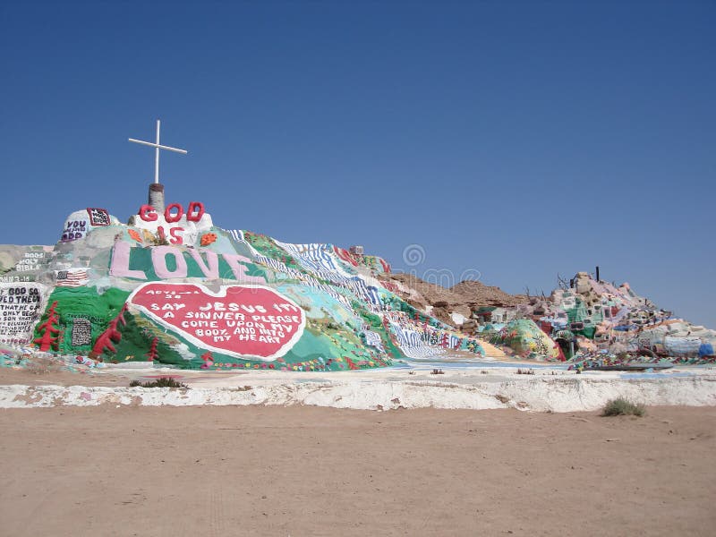 Salvation Mountain, Niland California Stock Photo - Image of city ...