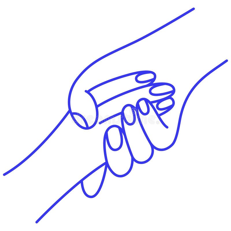 Salvation. Pulling Someone by the Hand. Gesture Doodle Icon Stock ...