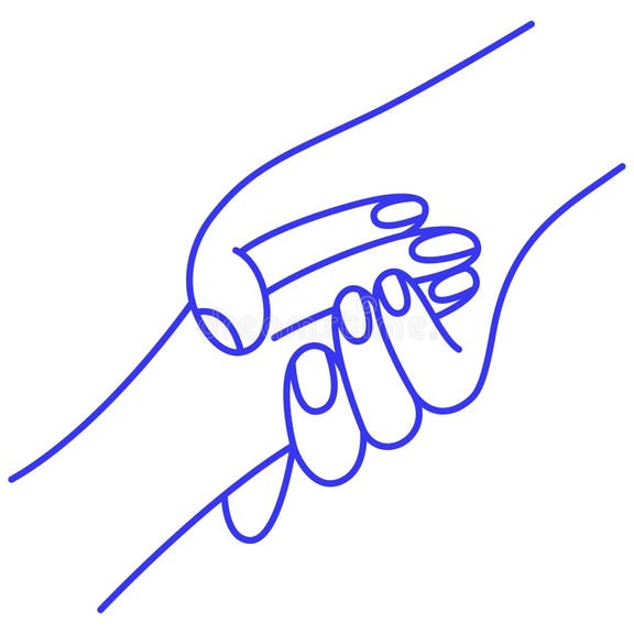 Salvation. Pulling Someone by the Hand. Gesture Doodle Icon Stock ...