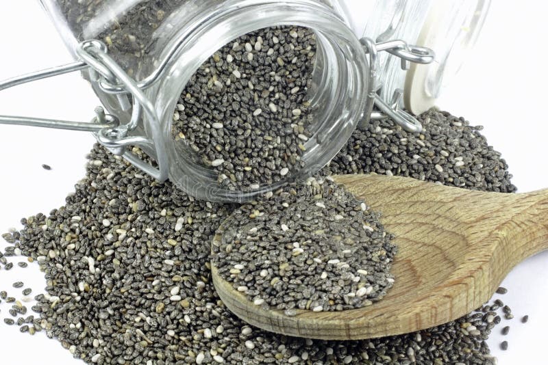 Salvia Hispanica Chia Seeds Stock Image - Image of omega, organic: 31671423