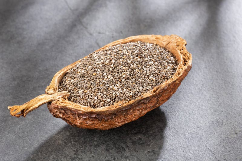 Salvia Hispanica - Organic Chia Seeds Stock Image - Image of supplement ...