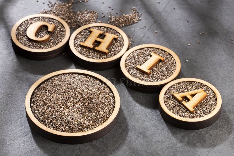 Salvia Hispanica - Organic Chia Seeds Stock Photo - Image of texture ...