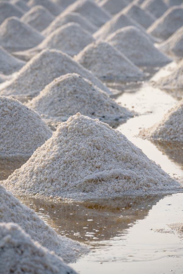 Salzfelder in Thailand stockfoto. Bild von salz, haufen - 24786152