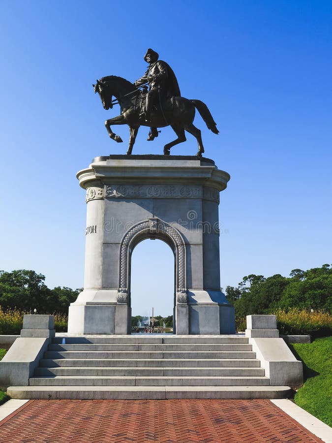Sam Houston Statue Houston Texas Foto de archivo - Imagen de monumento ...