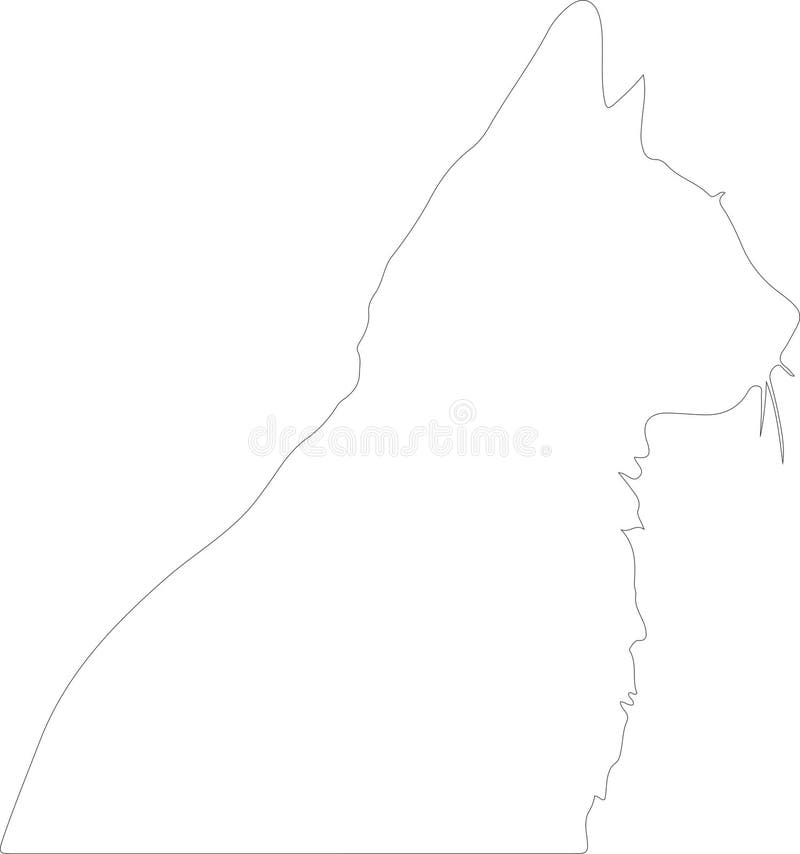 Sam Sawet Cat Outline Outline Silhouette Generative Ai Stock Vector ...