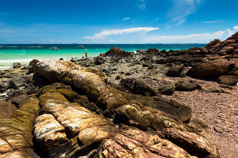 Samae bay stock image. Image of coastal, boulder, beach - 31423355