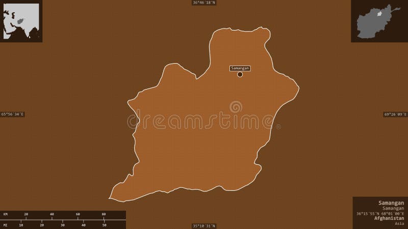 Samangan, Afghanistan. Low-res Satellite Stock Photo - Image of capital ...