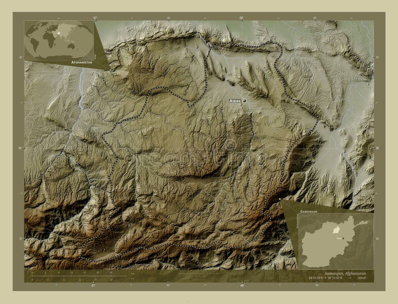 Samangan, Afghanistan. Wiki. Labelled Points of Cities Stock ...
