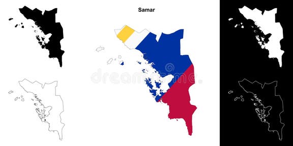 Samar outline map stock vector. Illustration of territory - 323861113