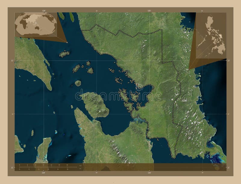 Samar, Philippines. Low-res Satellite. Capital Stock Illustration ...