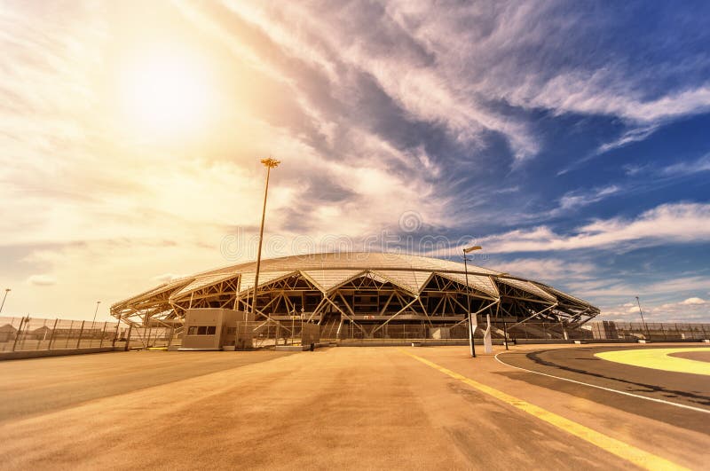 Samara Arena Football Stadium Editorial Stock Image - Image of line ...