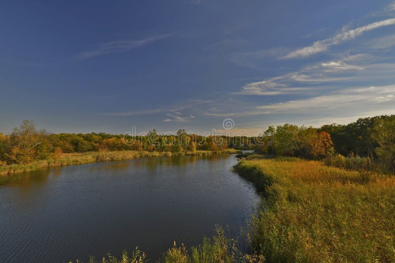 Samara River in Ukraine, the Left Tributary. Stock Image - Image of ...