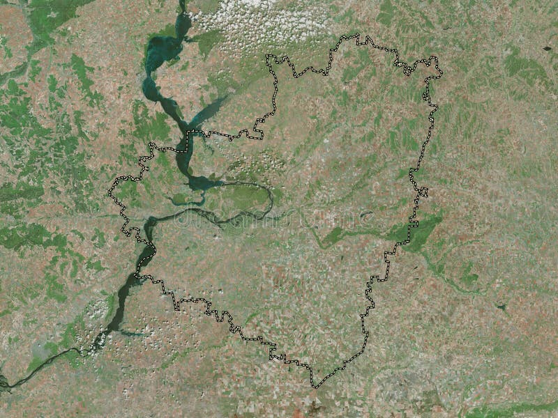 Samara, Russia. High-res Satellite. No Legend Stock Illustration ...