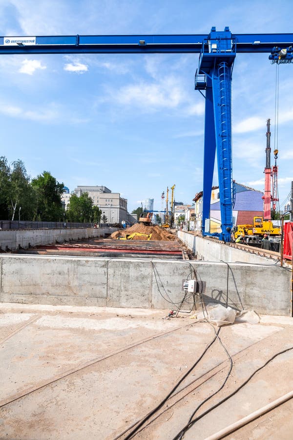 Construction of the Samara Metro Editorial Photo - Image of tools ...