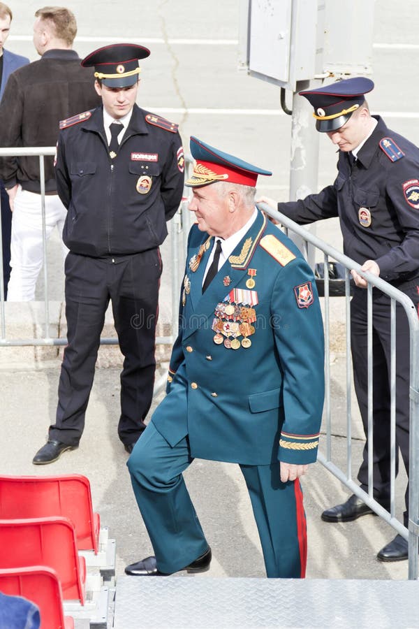 Russian General on Celebration at the Parade on Annual Victory Day, May ...