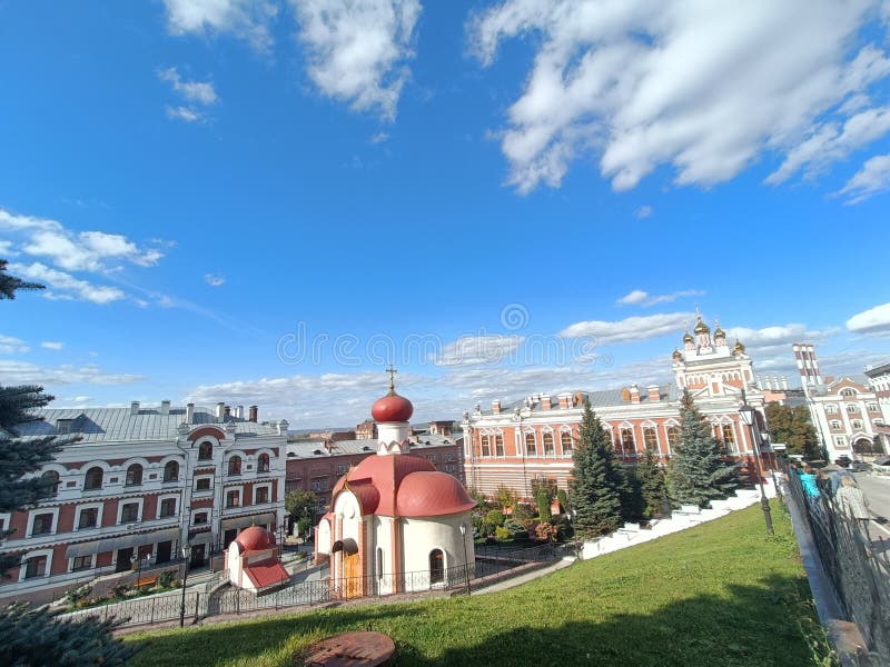Samara. Russian Orthodox Church Editorial Stock Image - Image of blue ...