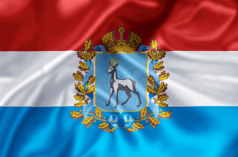 Samara flag illustration stock illustration. Illustration of background ...