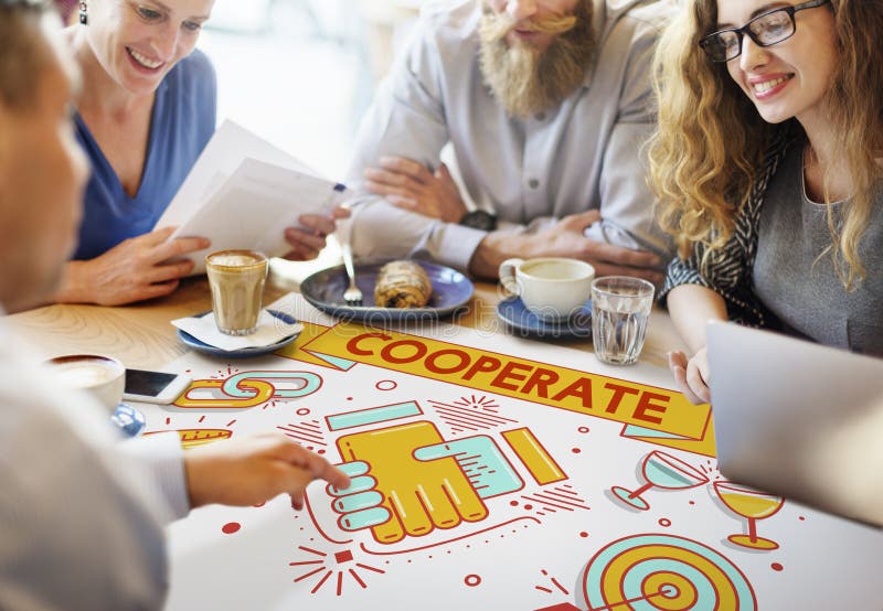 Samarbeta Tillsammans Team Teamwork Partnership Concept Arkivfoto ...