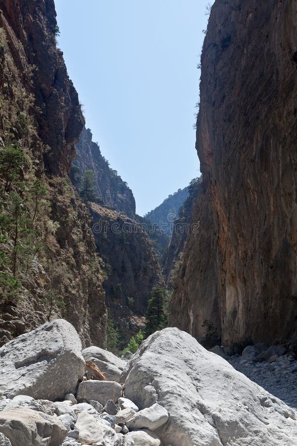 Samaria Gorge Canyon, Crete, Greece Stock Photo - Image of stone, park ...