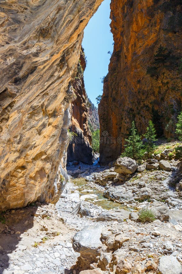 Samaria Gorge on Crete stock image. Image of extreme - 72868507