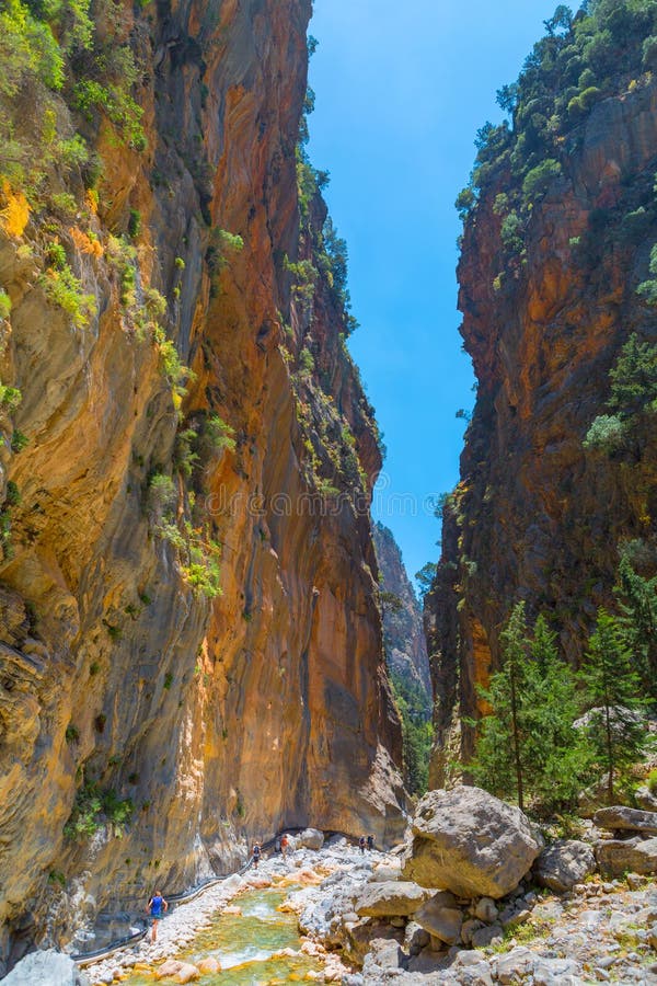 Samaria Gorge. Crete, Greece Stock Photo - Image of river, cliff: 124554650