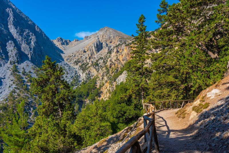 Samaria Gorge at Greek Island Crete Stock Photo - Image of island ...