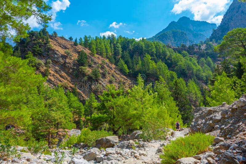 Samaria Gorge at Greek Island Crete Stock Image - Image of ...