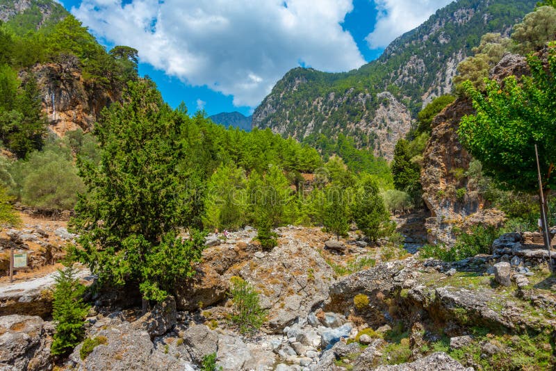 Samaria Gorge at Greek Island Crete Stock Photo - Image of canyon ...