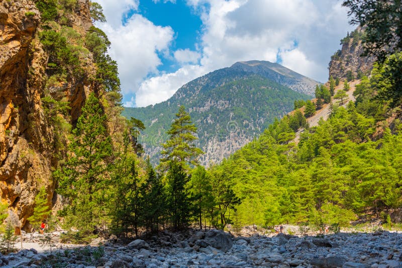 Samaria Gorge at Greek Island Crete Stock Photo - Image of aegean ...