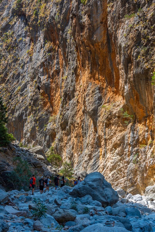 Samaria Gorge at Greek Island Crete Stock Photo - Image of island ...