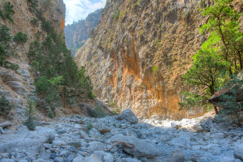 Samaria Gorge at Greek Island Crete Stock Image - Image of reservation ...
