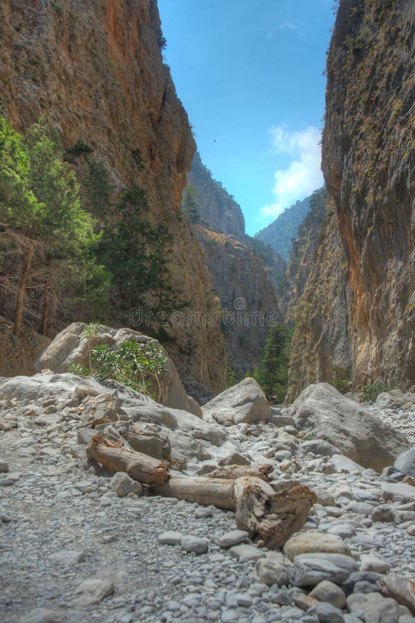Samaria Gorge at Greek Island Crete Stock Image - Image of cretan ...
