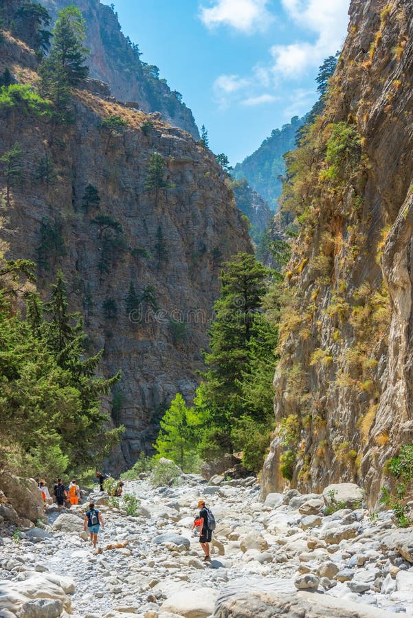 Samaria Gorge at Greek Island Crete Editorial Stock Image - Image of ...
