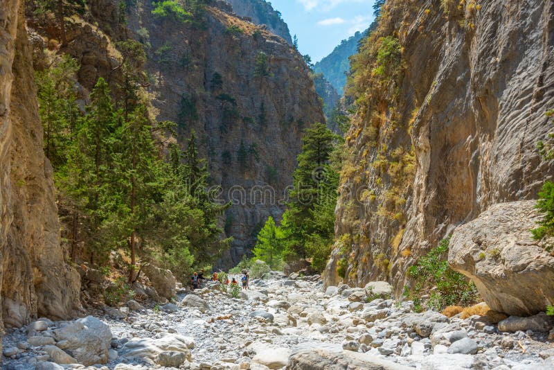 Samaria Gorge at Greek Island Crete Stock Photo - Image of cretan ...