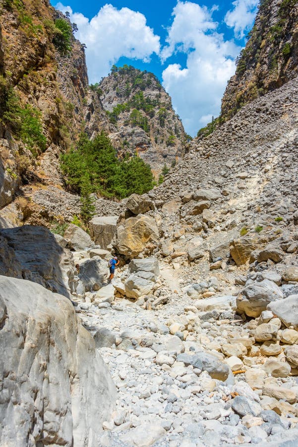 Samaria Gorge at Greek Island Crete Stock Image - Image of island ...