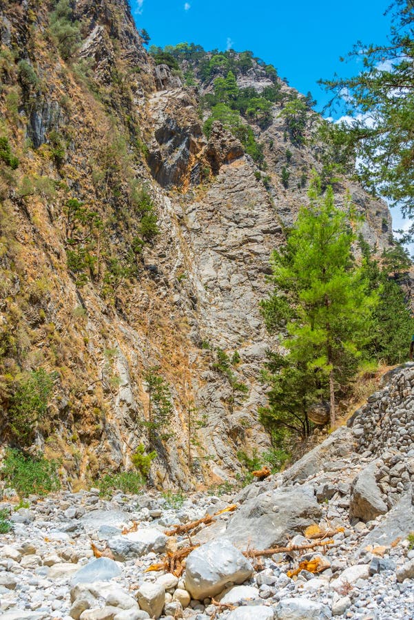 Samaria Gorge at Greek Island Crete Stock Image - Image of reservation ...