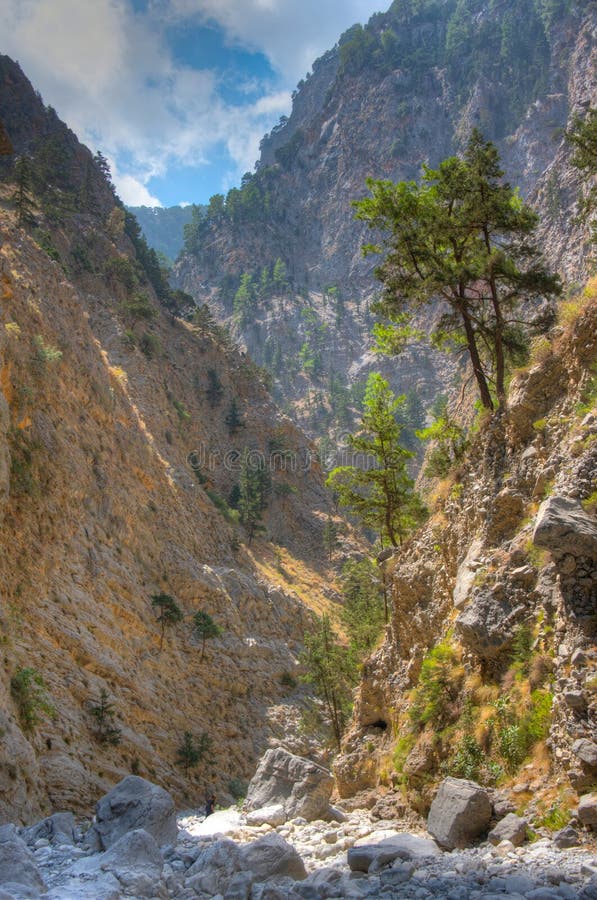 Samaria Gorge at Greek Island Crete Stock Photo - Image of reserve ...
