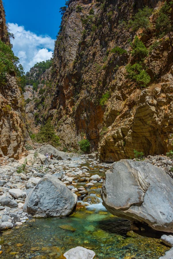 Samaria Gorge at Greek Island Crete Stock Image - Image of travel ...