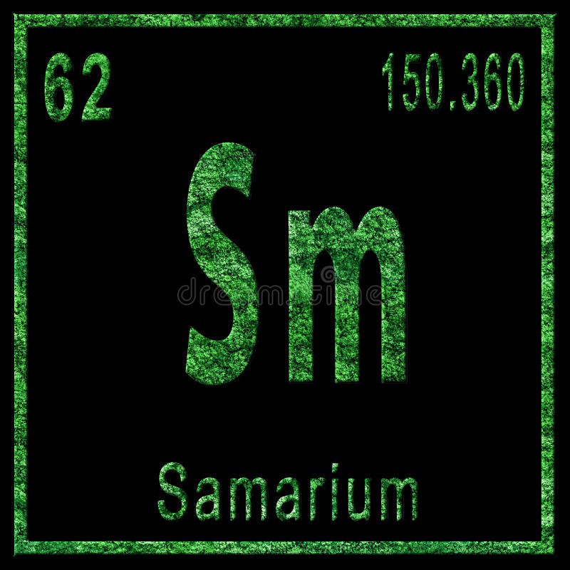 Samarium Chemical Element, Green Edition Stock Illustration ...