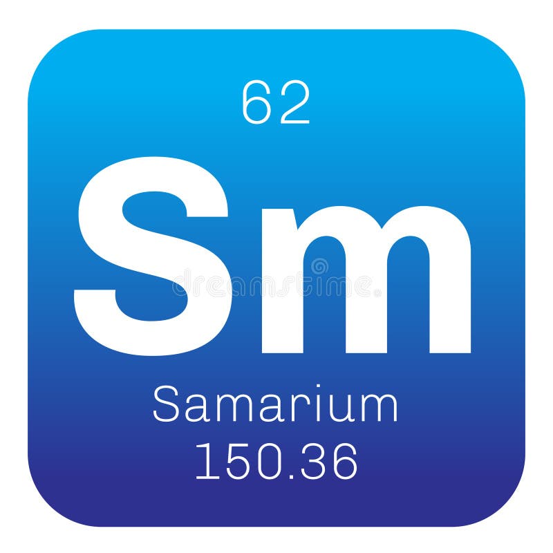 Samarium chemical element. stock illustration. Illustration of periodic ...